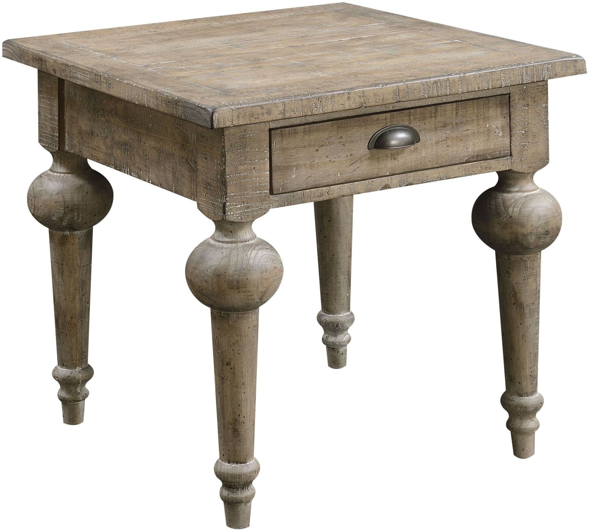 Interlude Collection Rustic Farmhouse End Table, Farmhouse Rustic End Table – Baker Home Furniture